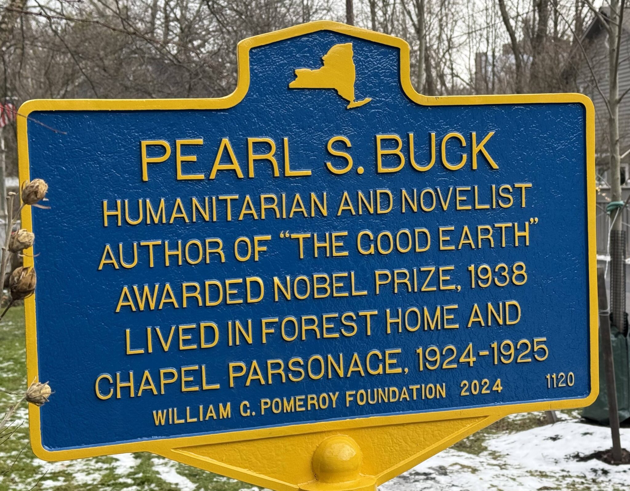 Historic Marker for Pearl Buck (2024) – Forest Home Improvement Association